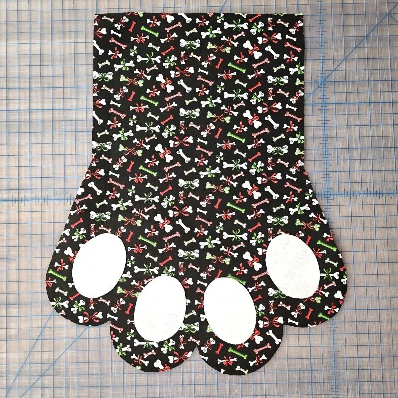 Dog Paw Christmas Stocking — Crafty Staci