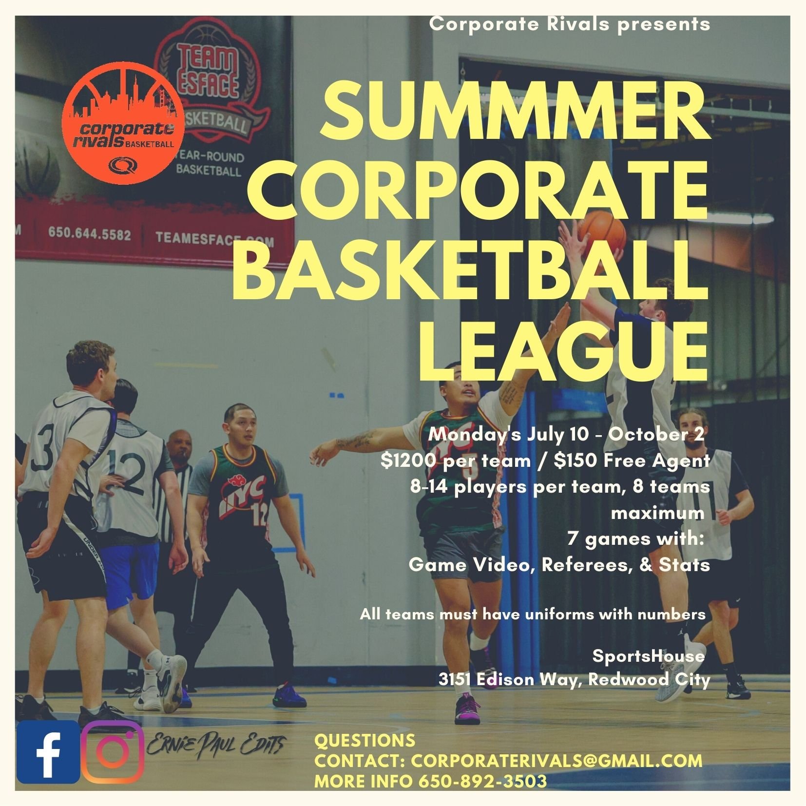 Adult Basketball — SportsHouse Indoor Sports