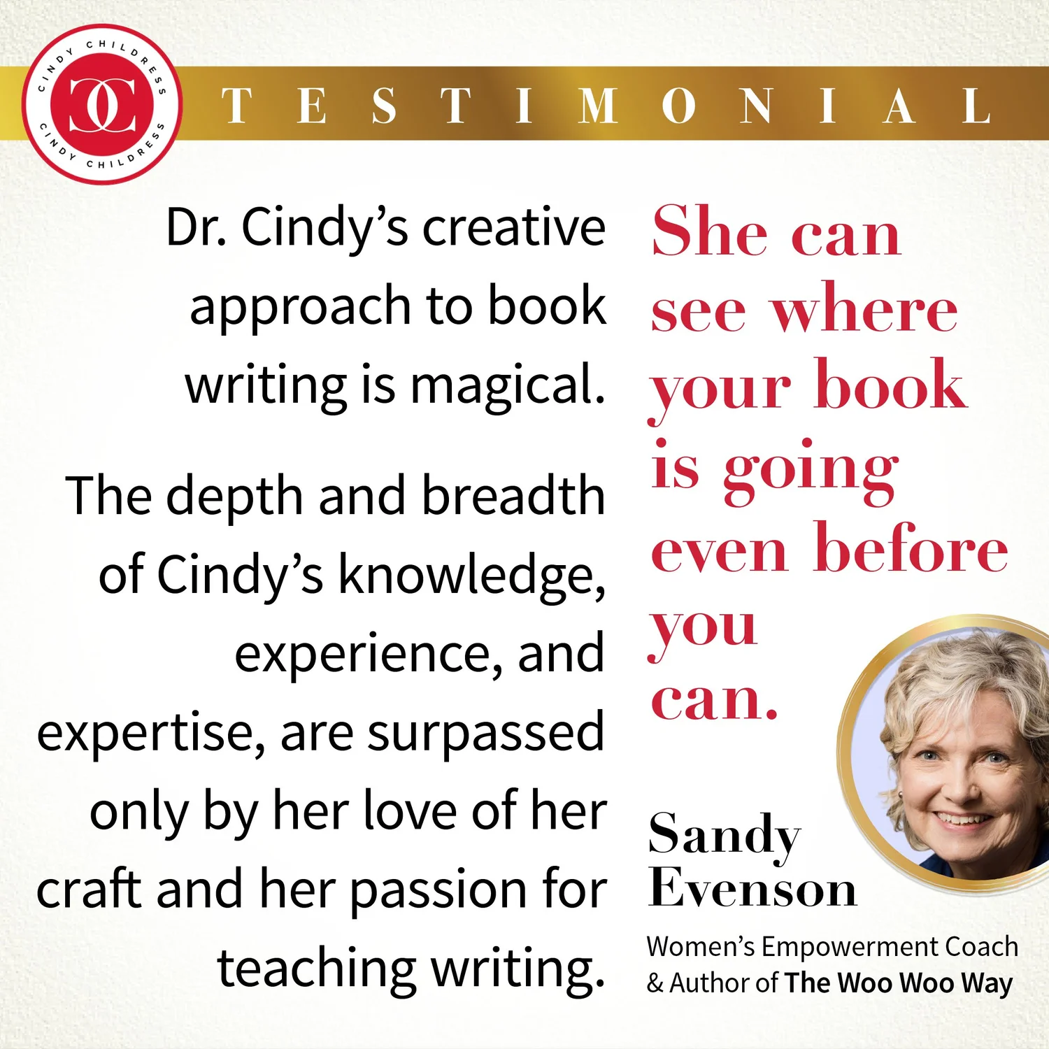 Dr. Cindy, The Expert's Ghostwriter® Ready to share your spark of ...