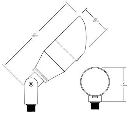 Vista Outdoor Lighting | Vista GR-2216-Z-4.5-W-36 Up Light w/ 4.5 Watt ...