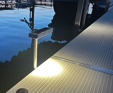 Suntino Solar Lights | SunTino SBLL-R Solar Boat Lift Light Round Post ...