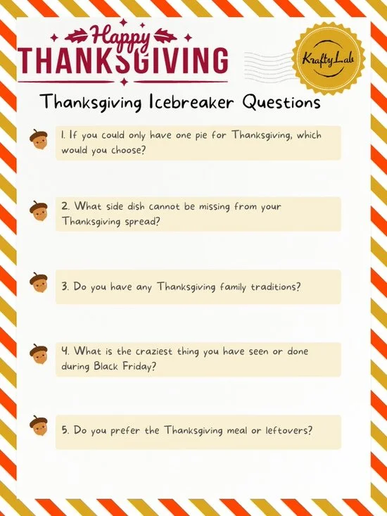 40+ Fun Thanksgiving Icebreaker Questions For Teams