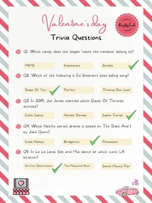 50 Fun Valentine's Day Trivia Questions And Answers