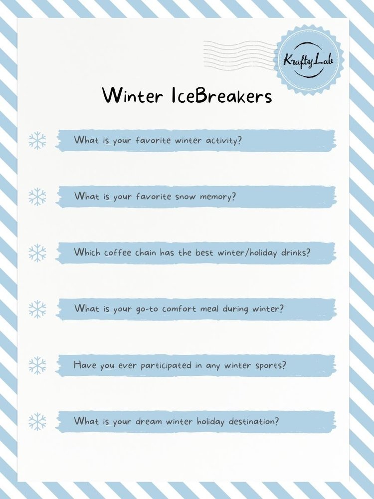 40+ Fun Winter Icebreaker Questions For Work