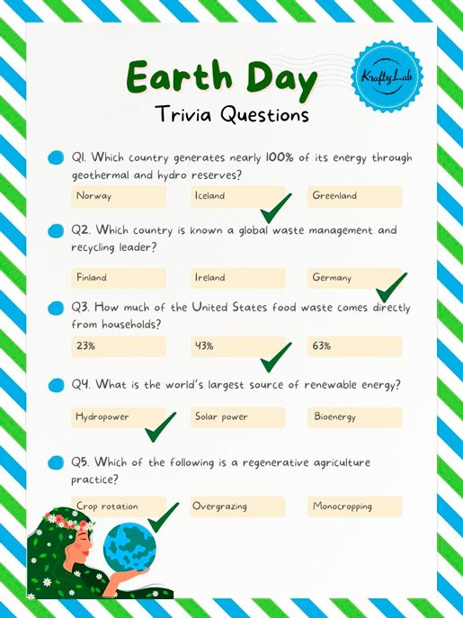 30+ Earth Day Trivia Questions And Answers For Work