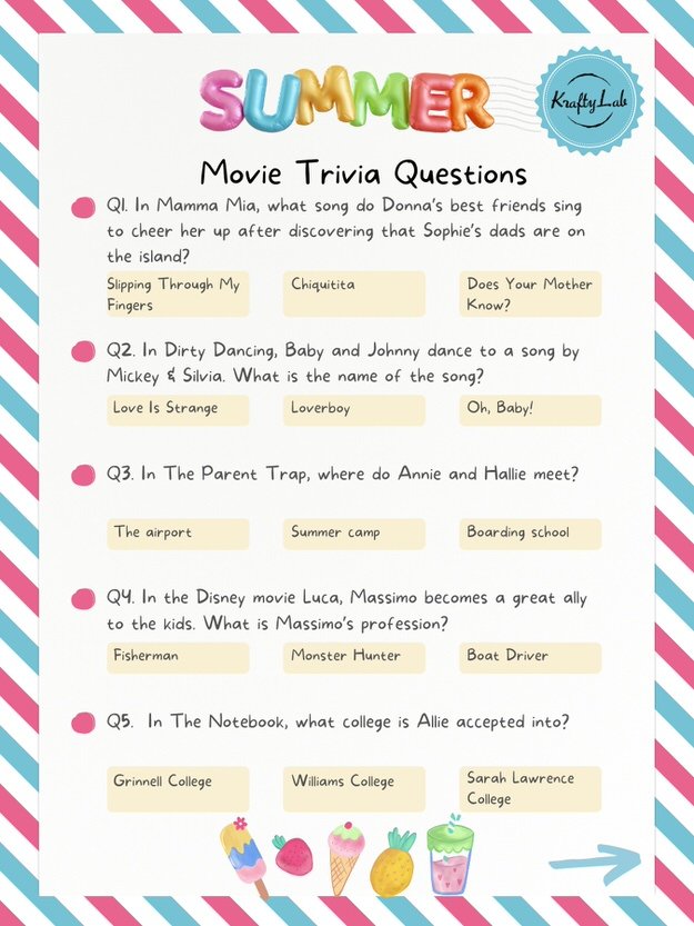 30+ Fun Summer Trivia Questions And Answers