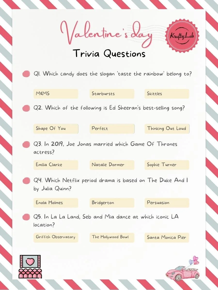 50 Fun Valentine's Day Trivia Questions And Answers