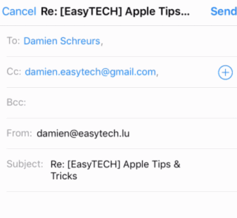 How to swap mail recipients on your iPhone — EasyTECH
