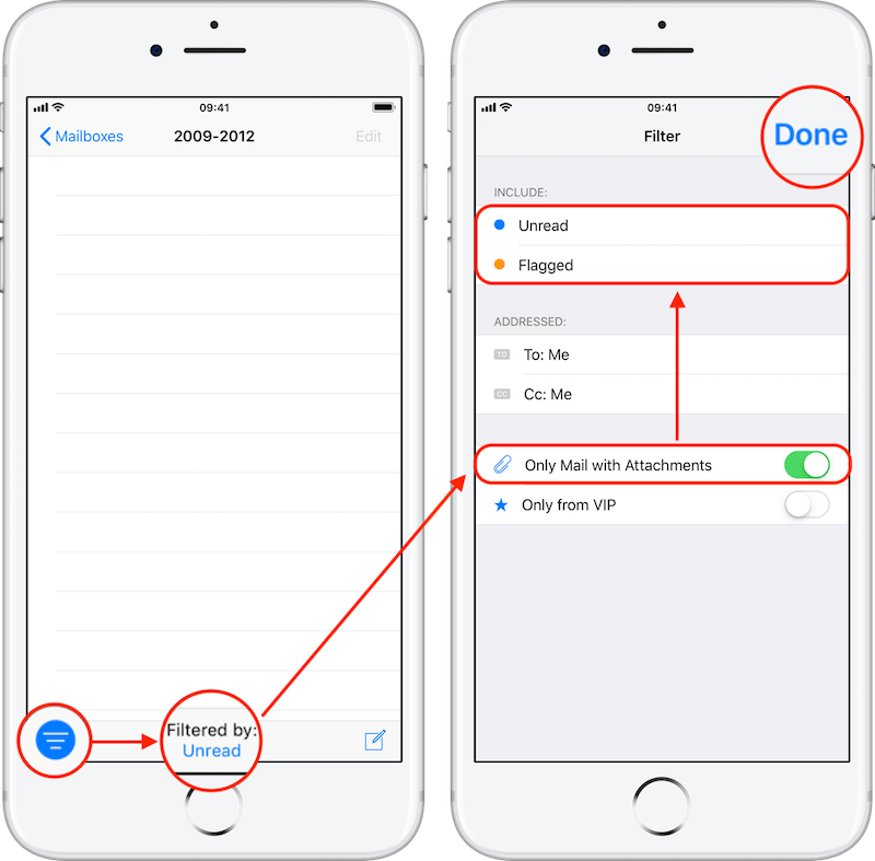 How to quickly filter email messages with attachments on your iPhone ...