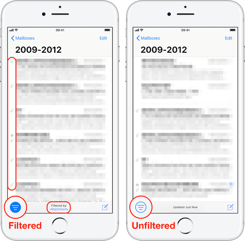 How to quickly filter email messages with attachments on your iPhone ...