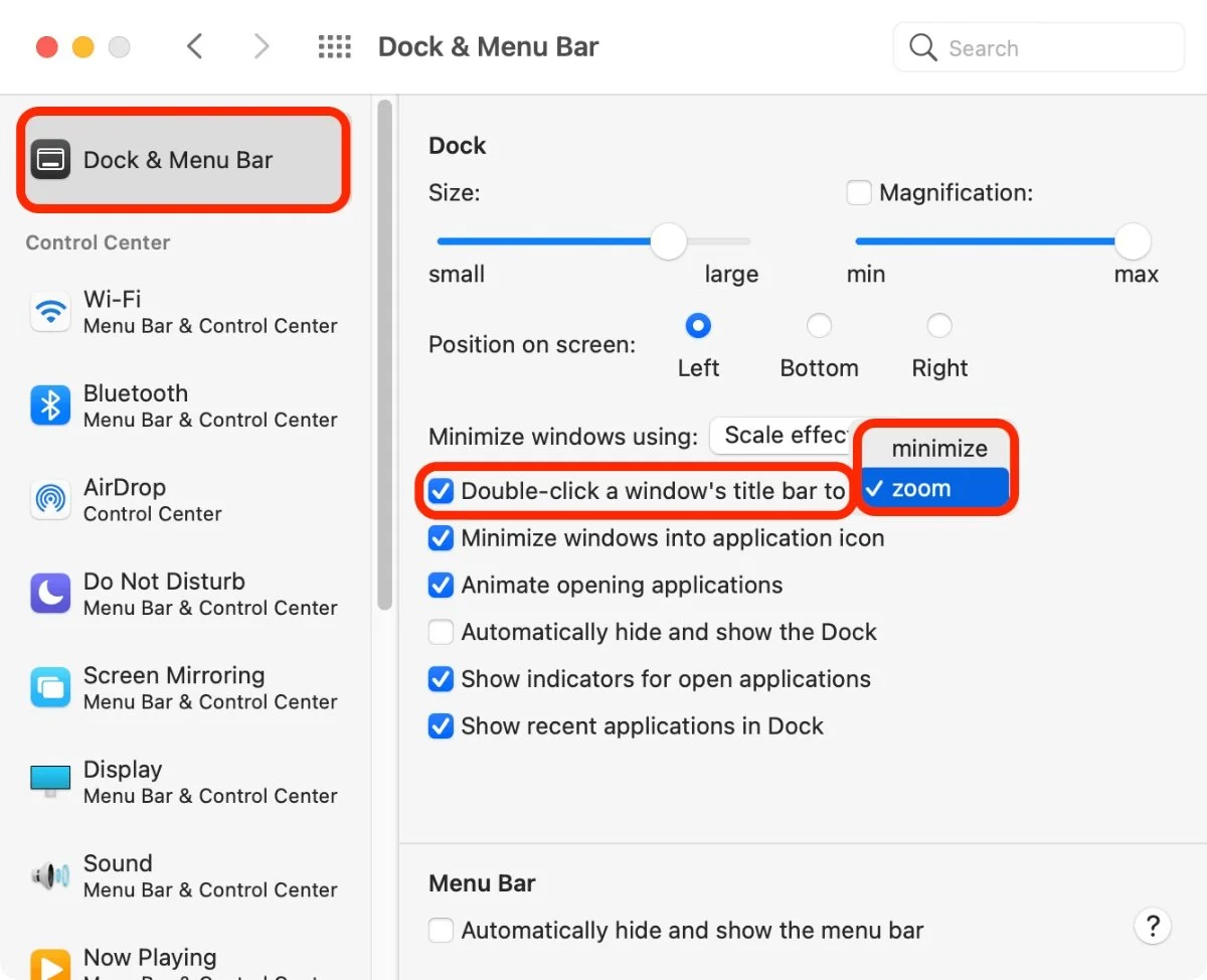 How to quickly minimize application windows on your Mac with a double-click — EasyTECH