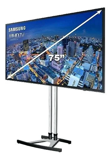 KAV Productions — large TV hire 75inch 4k TV on tall floor stand 55 ...