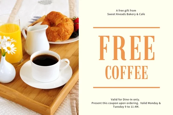 Free Coffee — Sweet Kneads Bakery & Cafe