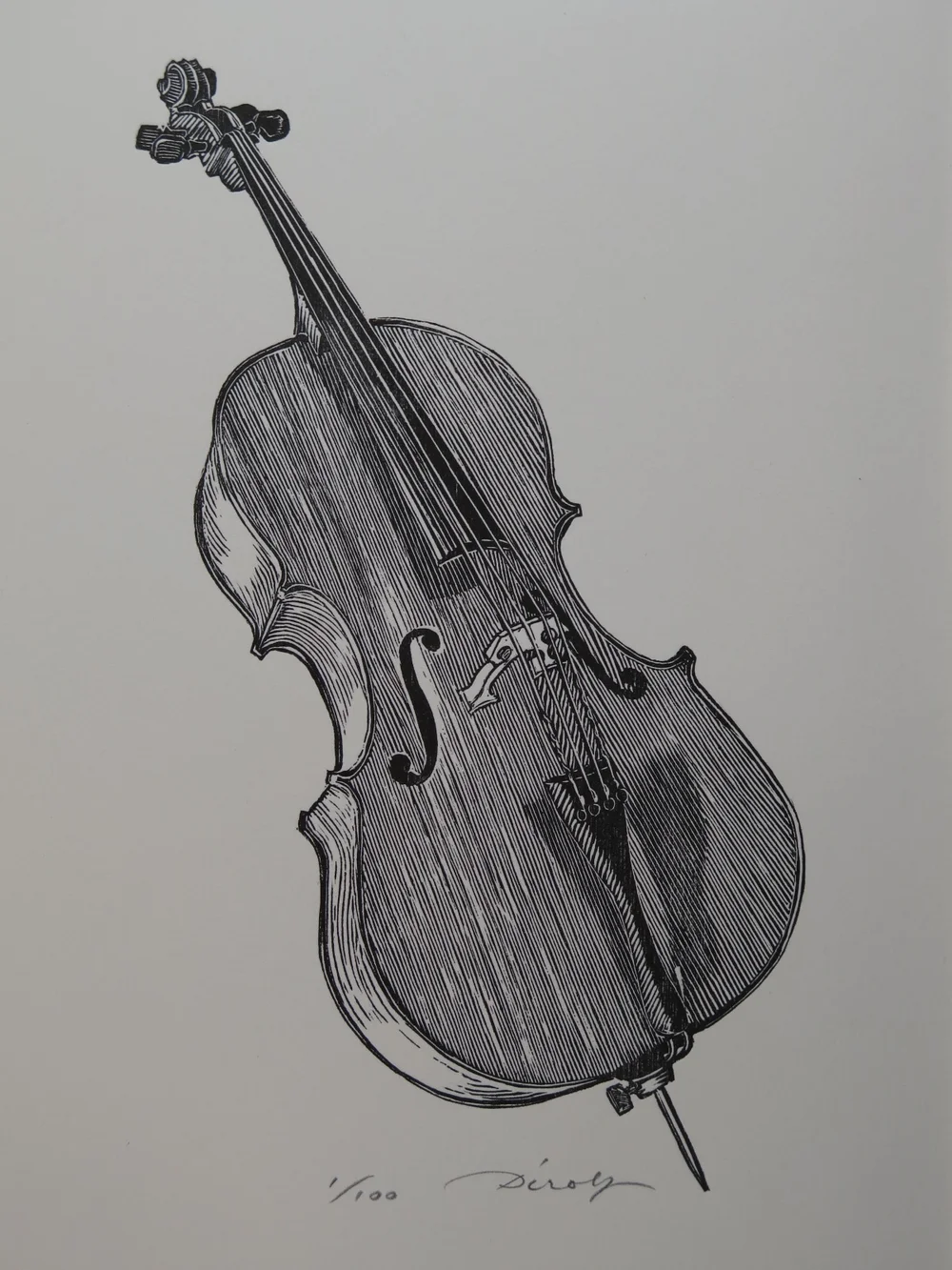 Cello Pencil Drawing