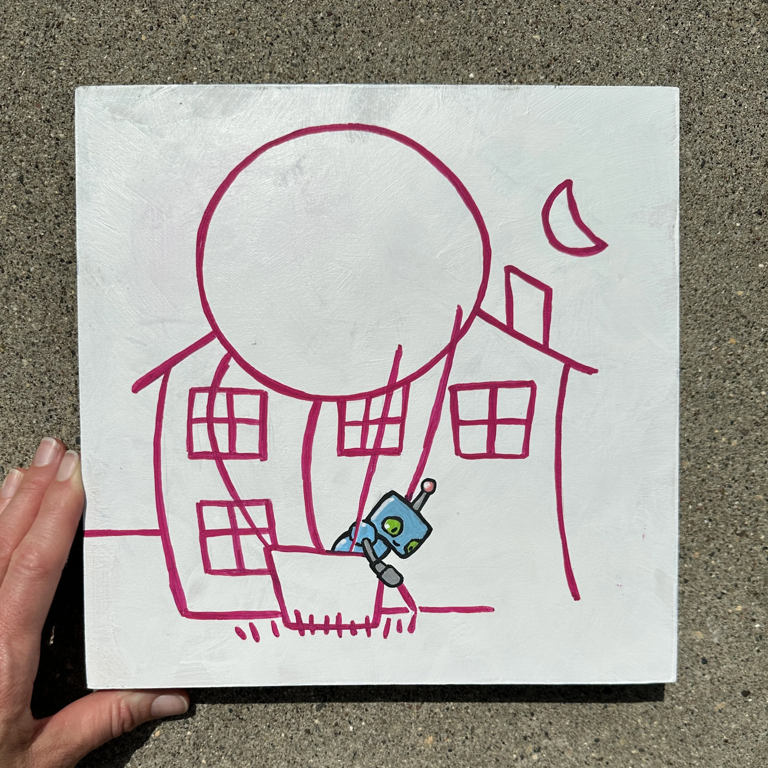 ...they landed the balloon on the grass... — Inside The Robot