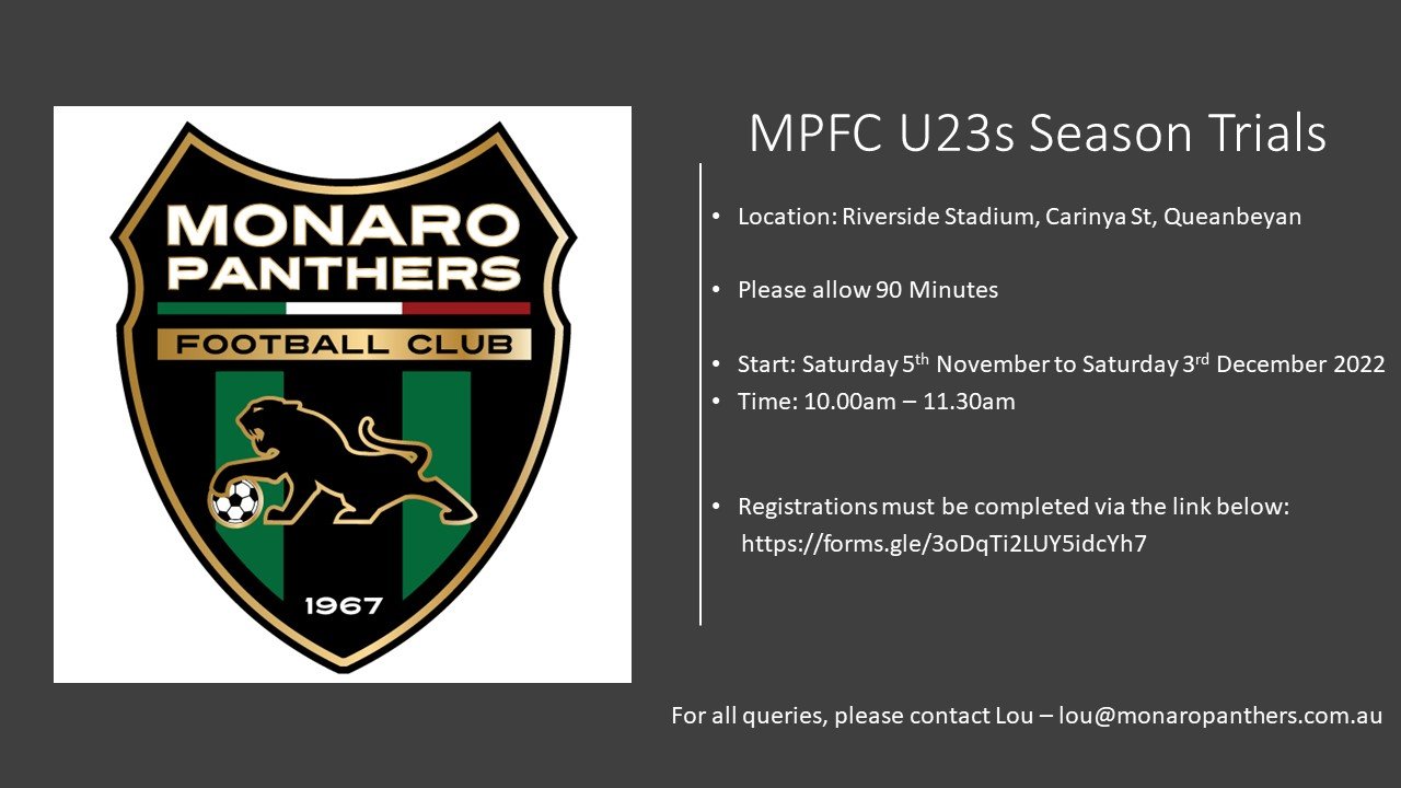 MPFC - Monaro Panthers FC u23s Season Trials