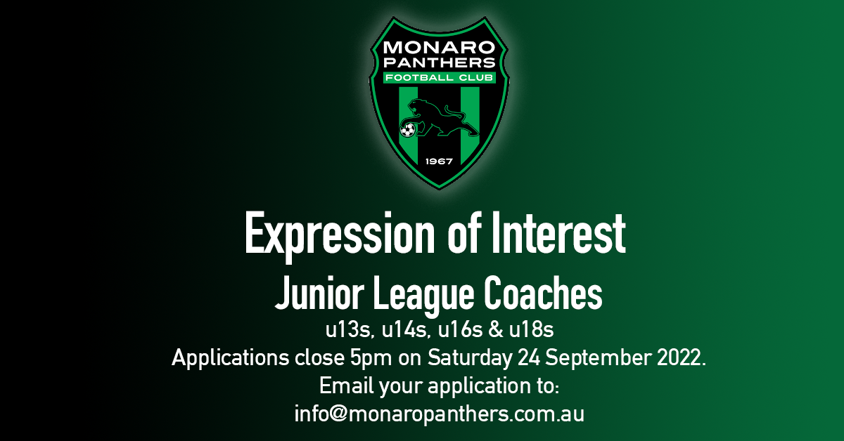 MPFC - Expression of Interest for Junior League Coaches in 2023