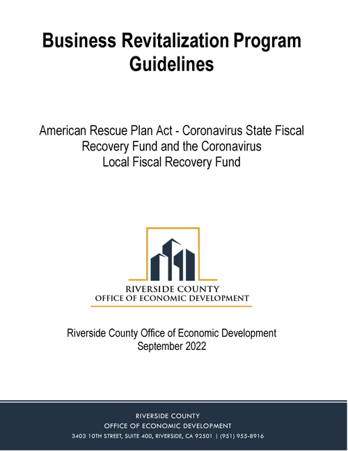 Business Revitalization Program | RivCo Office of Economic Development
