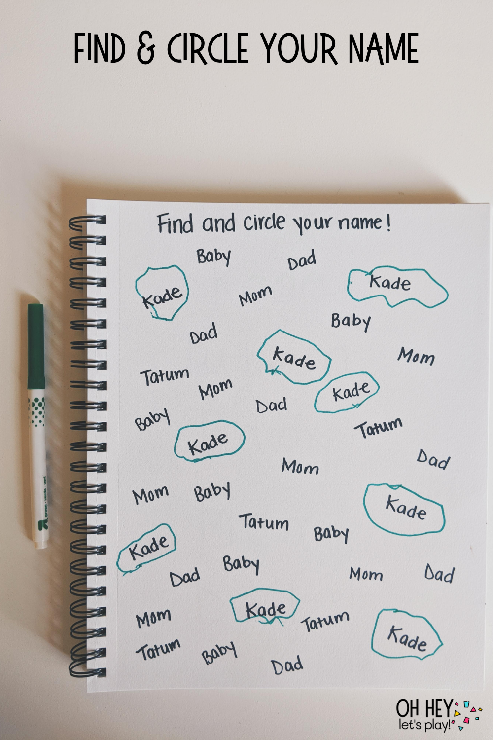 7 Name Journal Activities for Preschoolers — Oh Hey Let's Play