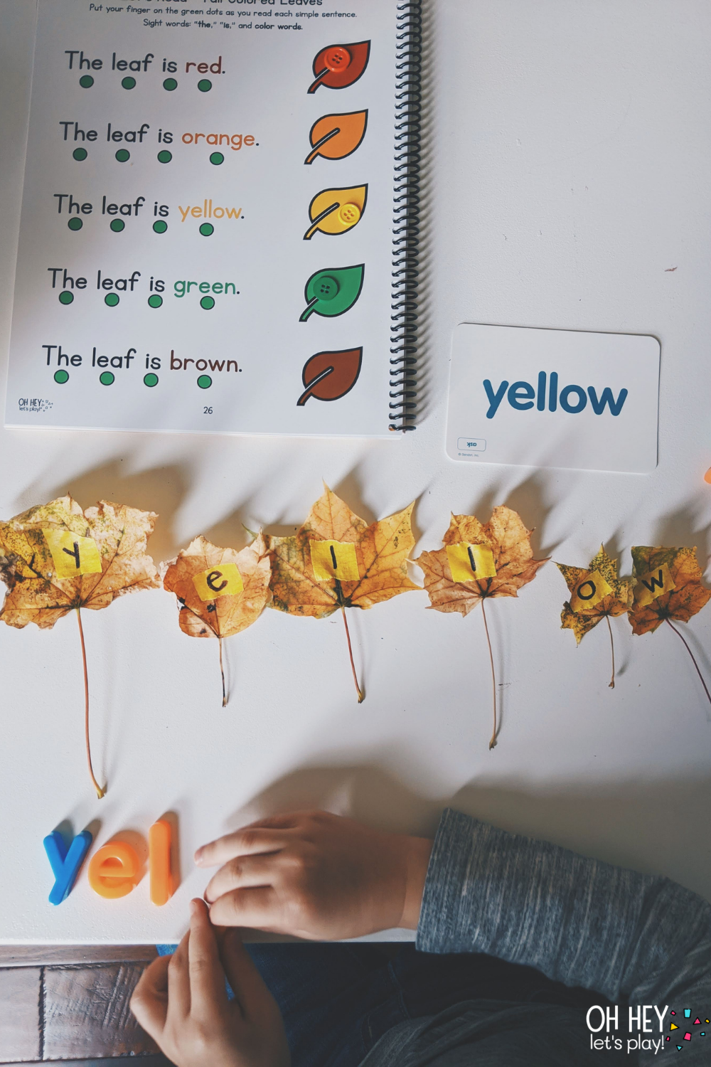 Learning Sight Words with Fall Leaves — Oh Hey Let's Play