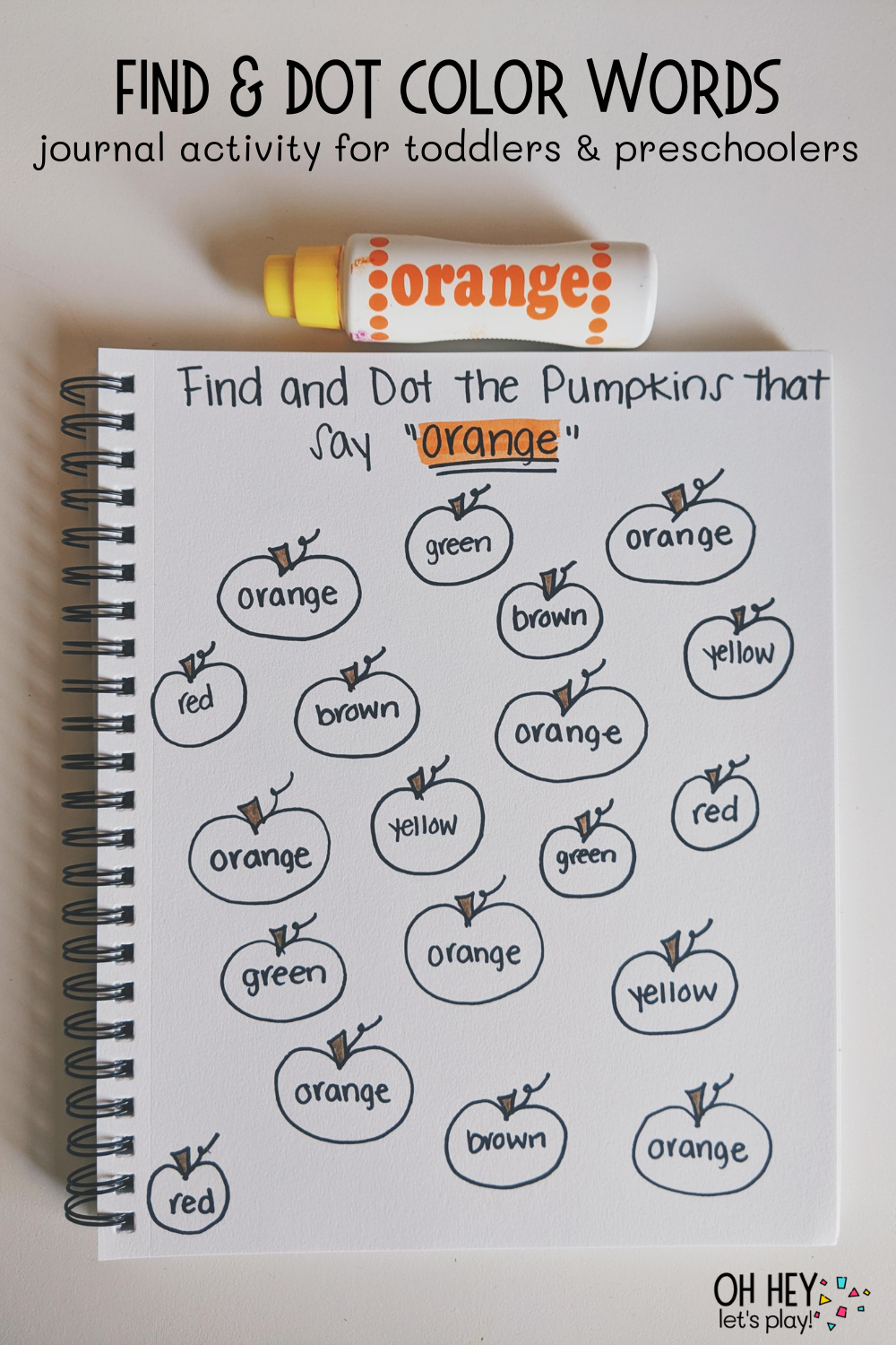 Simple Pumpkin Activities for Toddlers and Preschoolers — Oh Hey Let's Play