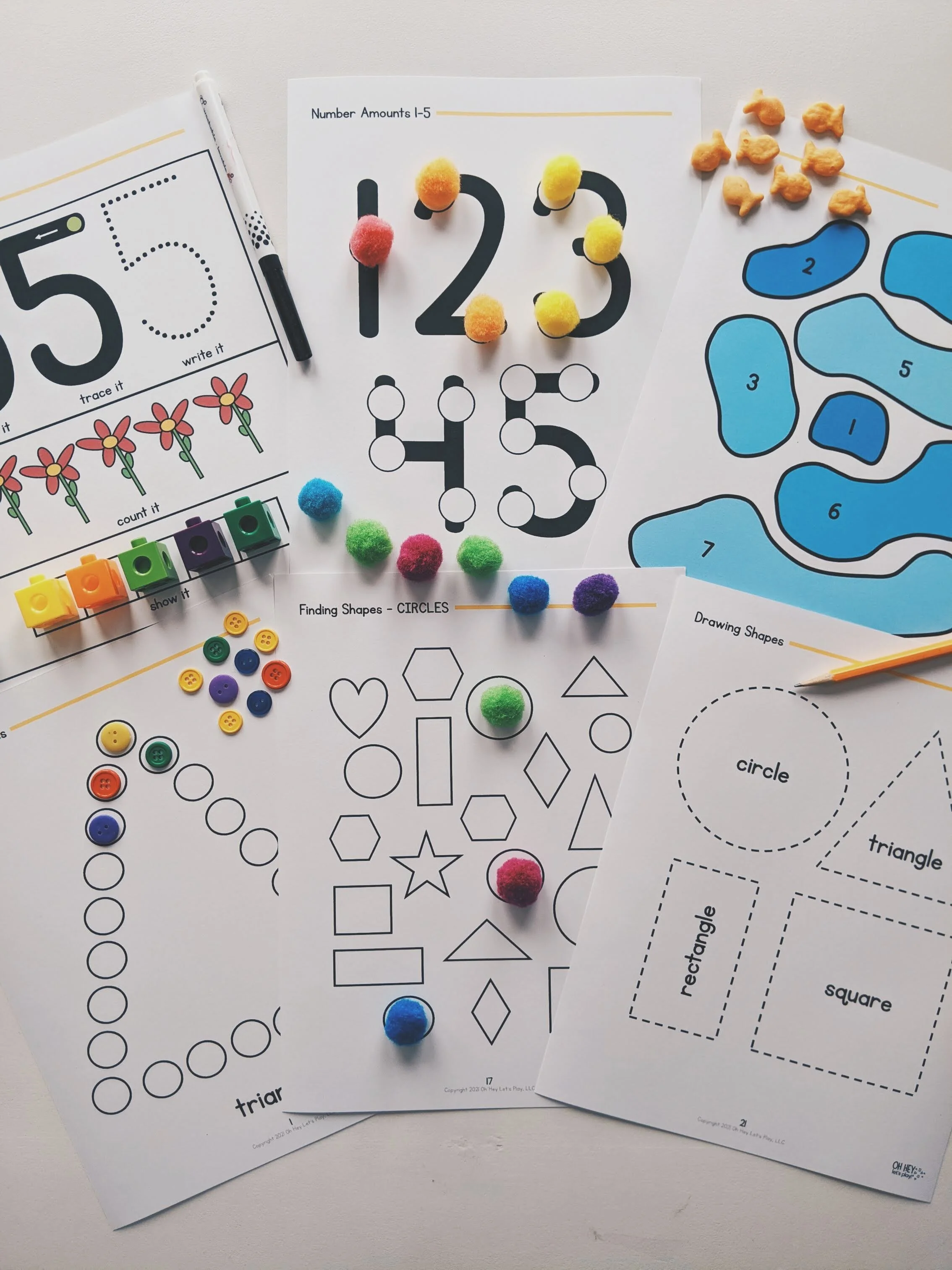 "Oh Hey Let's Play with Numbers and Shapes!" - Digital Download — Oh ...