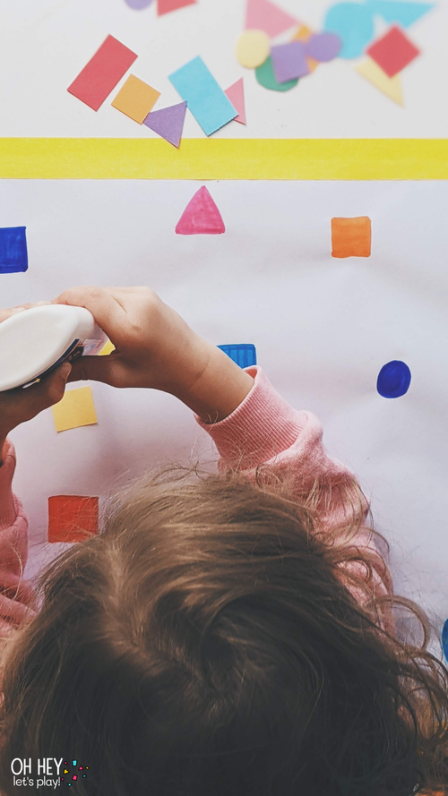 Colored Shape Match and Glue — Oh Hey Let's Play