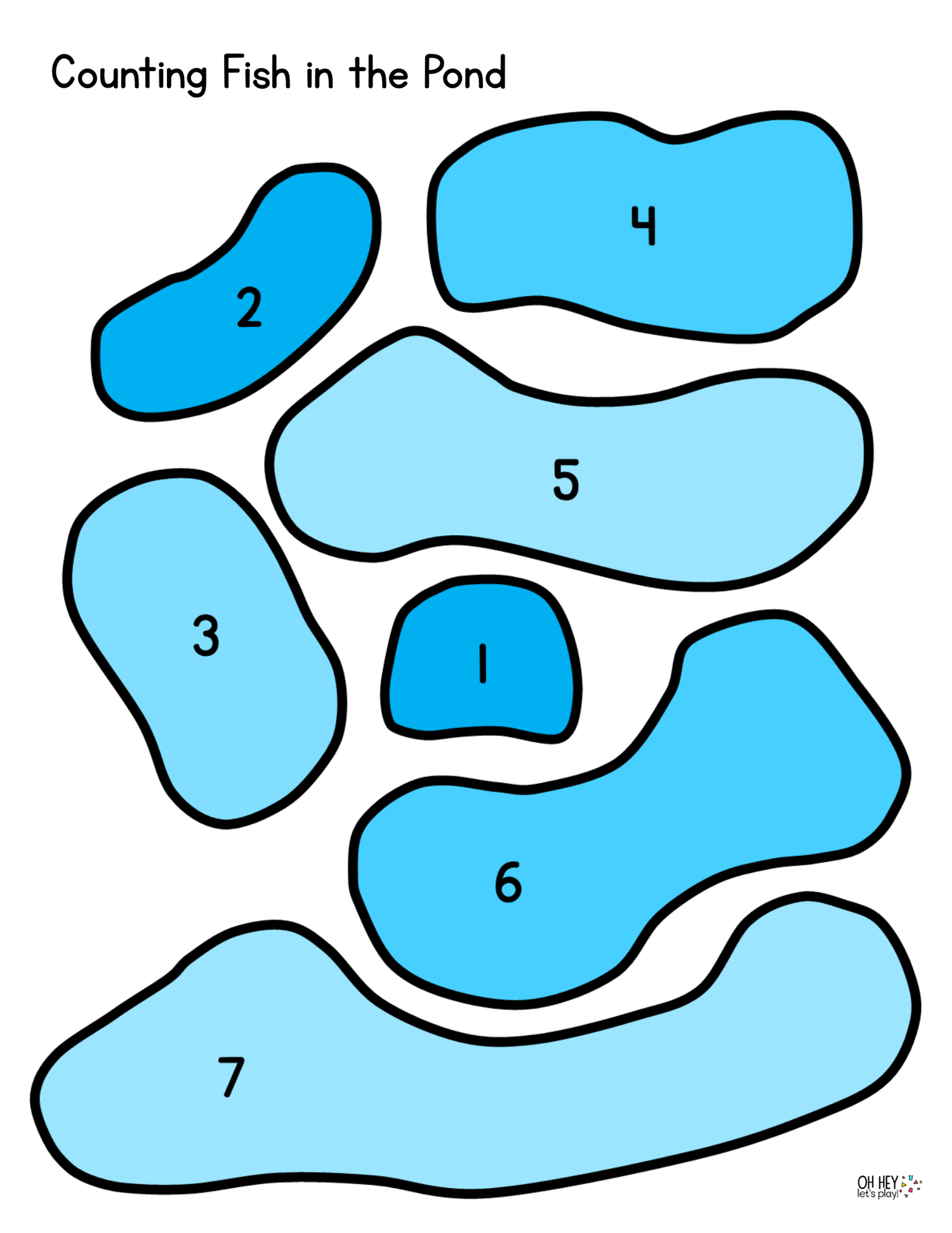 Fish in the Pond - Simple Counting Activity with FREE Printable — Oh ...
