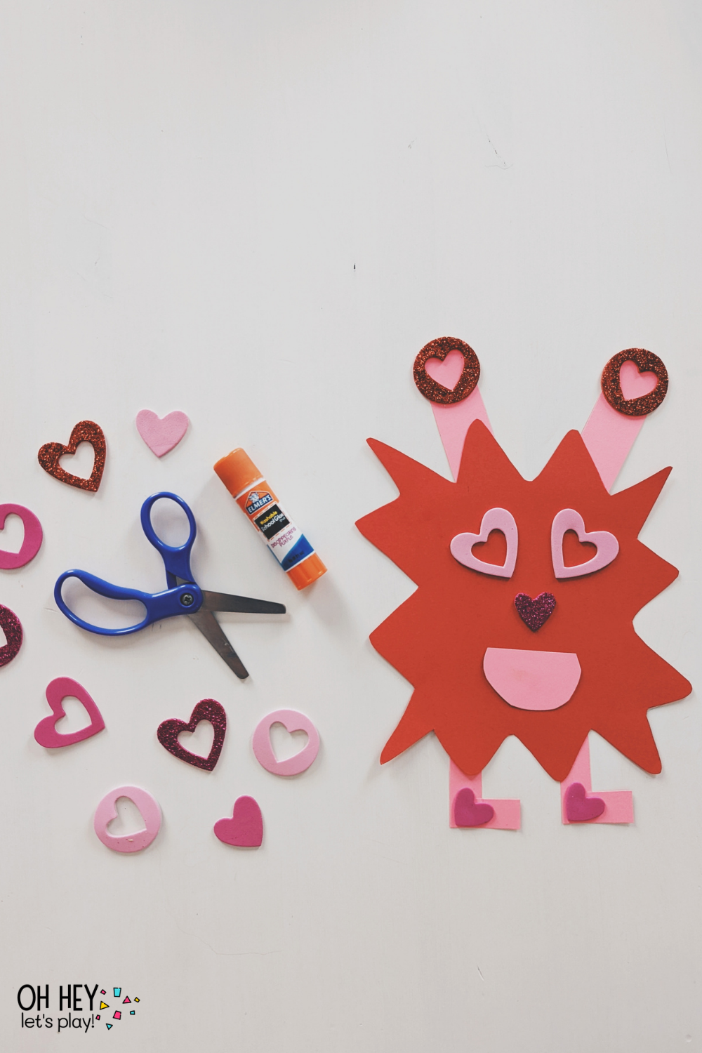 Love Monster Craft (Free Printable Template) — Oh Hey Let's Play