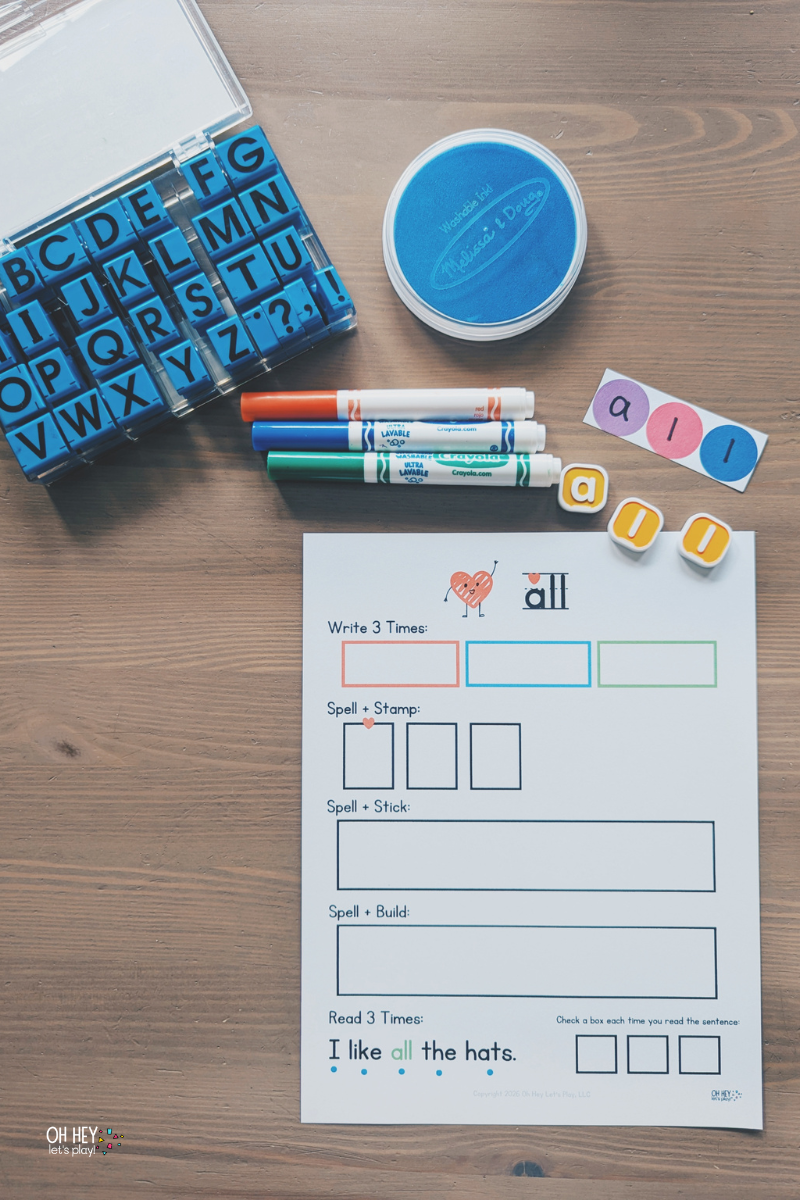 Oh Hey Let's Play with Heart Words — Oh Hey Let's Play