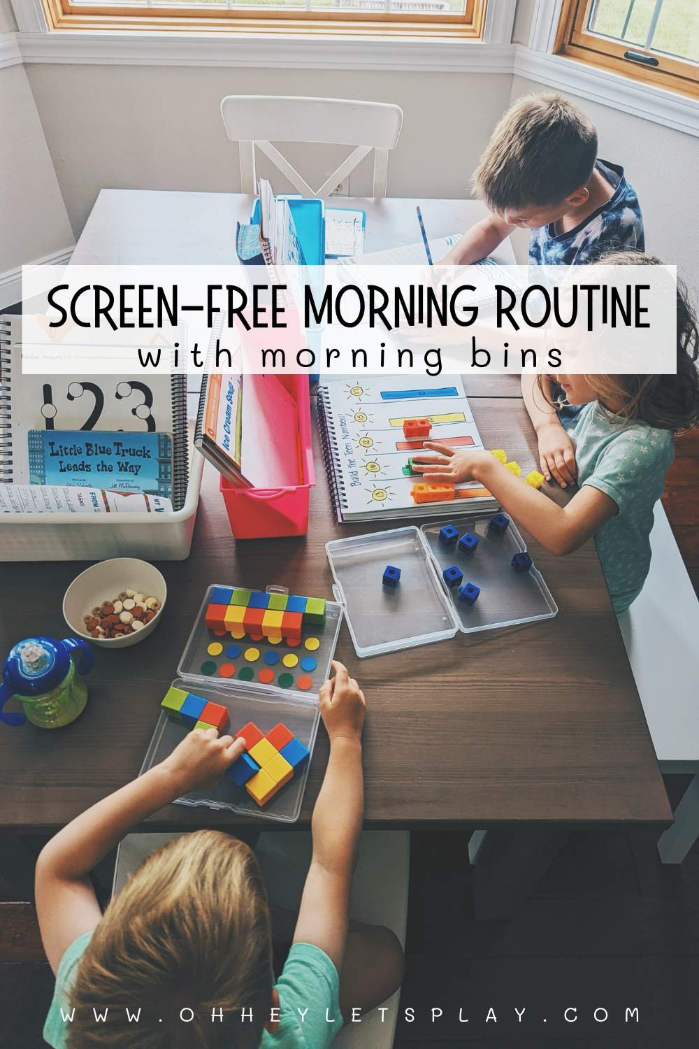 Screen-Free Morning Routine with Morning Bins — Oh Hey Let's Play