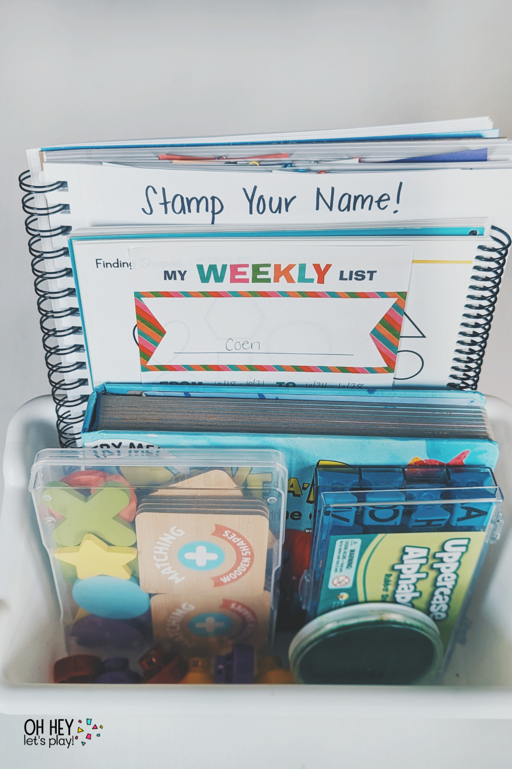 Screen-Free Morning Routine with Morning Bins — Oh Hey Let's Play