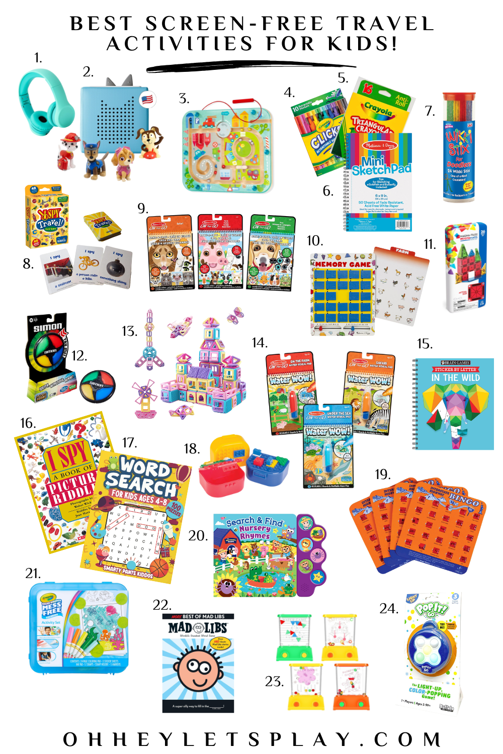 Screen-Free Travel Activities for Kids — Oh Hey Let's Play