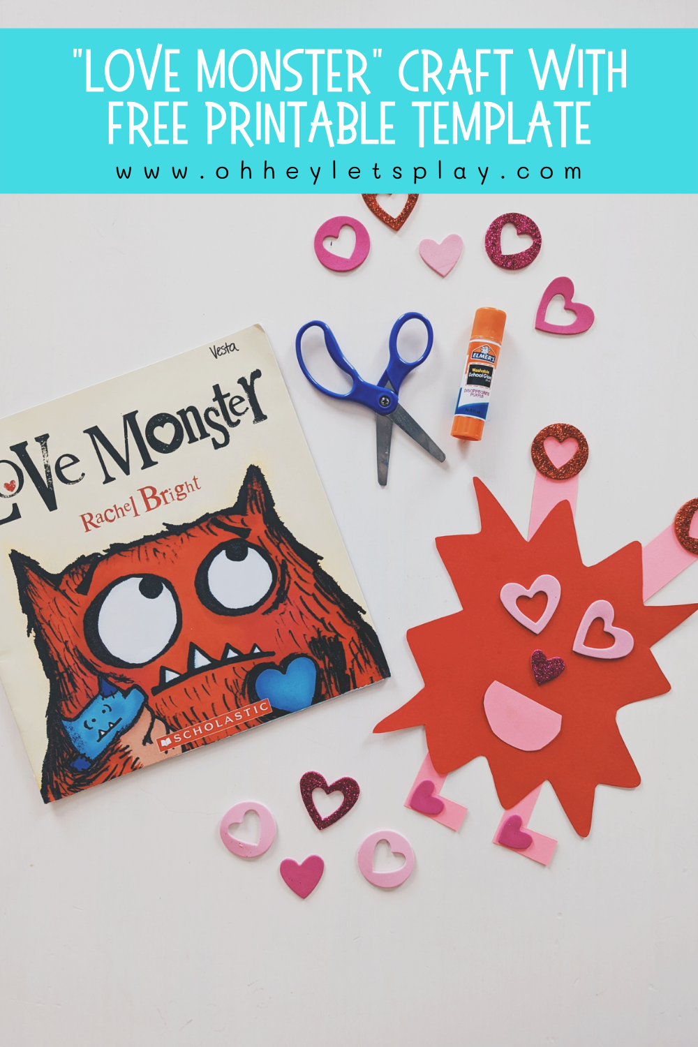 Love Monster Craft (Free Printable Template) — Oh Hey Let's Play