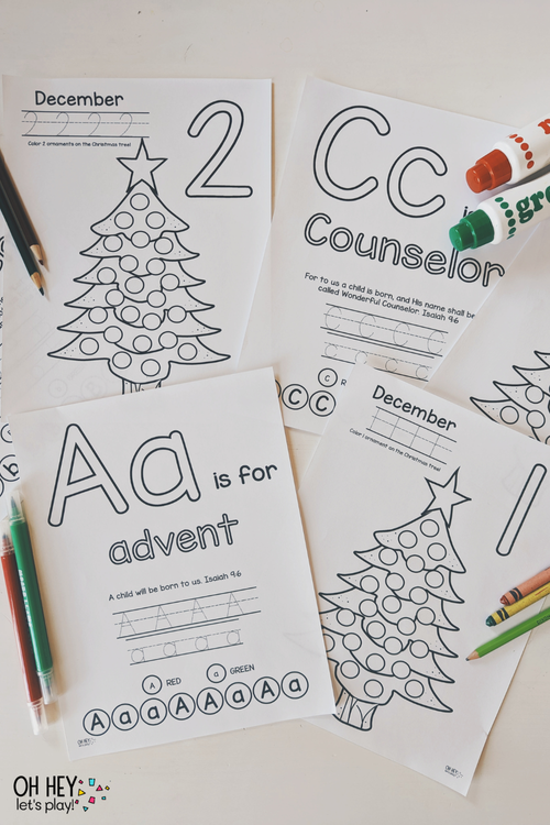 Advent ABCs - A Christmas Countdown for Toddlers & Preschoolers — Oh ...