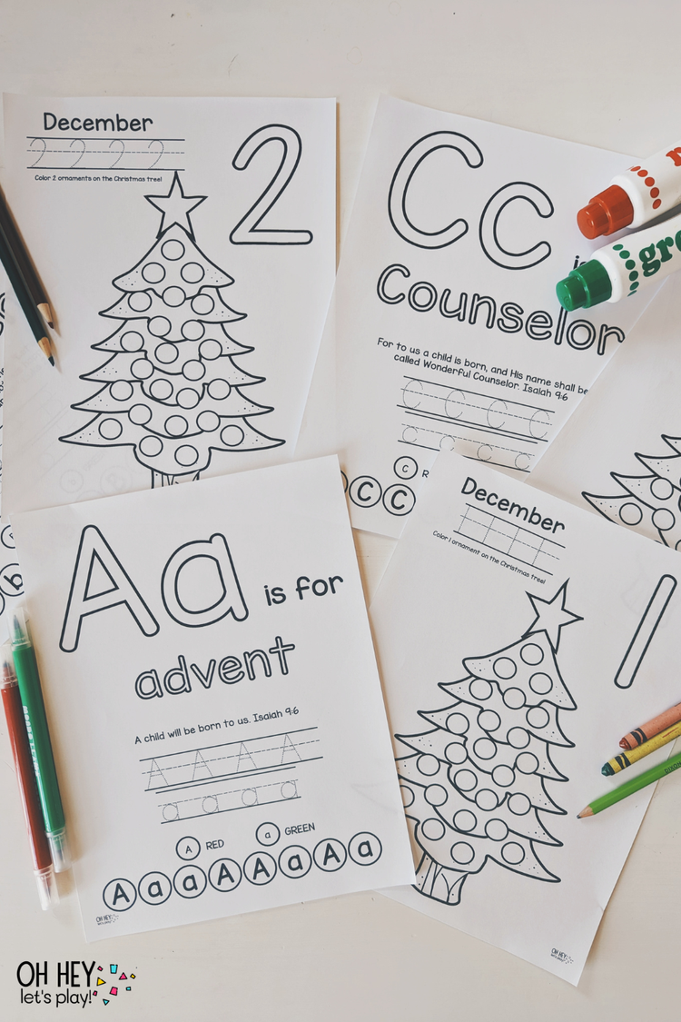 Advent ABCs - A Christmas Countdown for Toddlers & Preschoolers — Oh ...