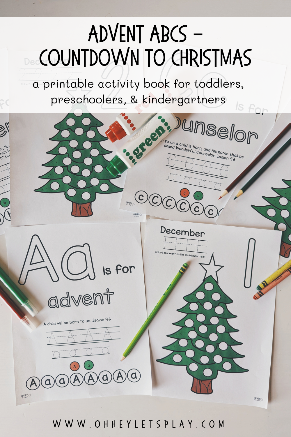 Advent ABCs - A Christmas Countdown for Toddlers & Preschoolers — Oh ...