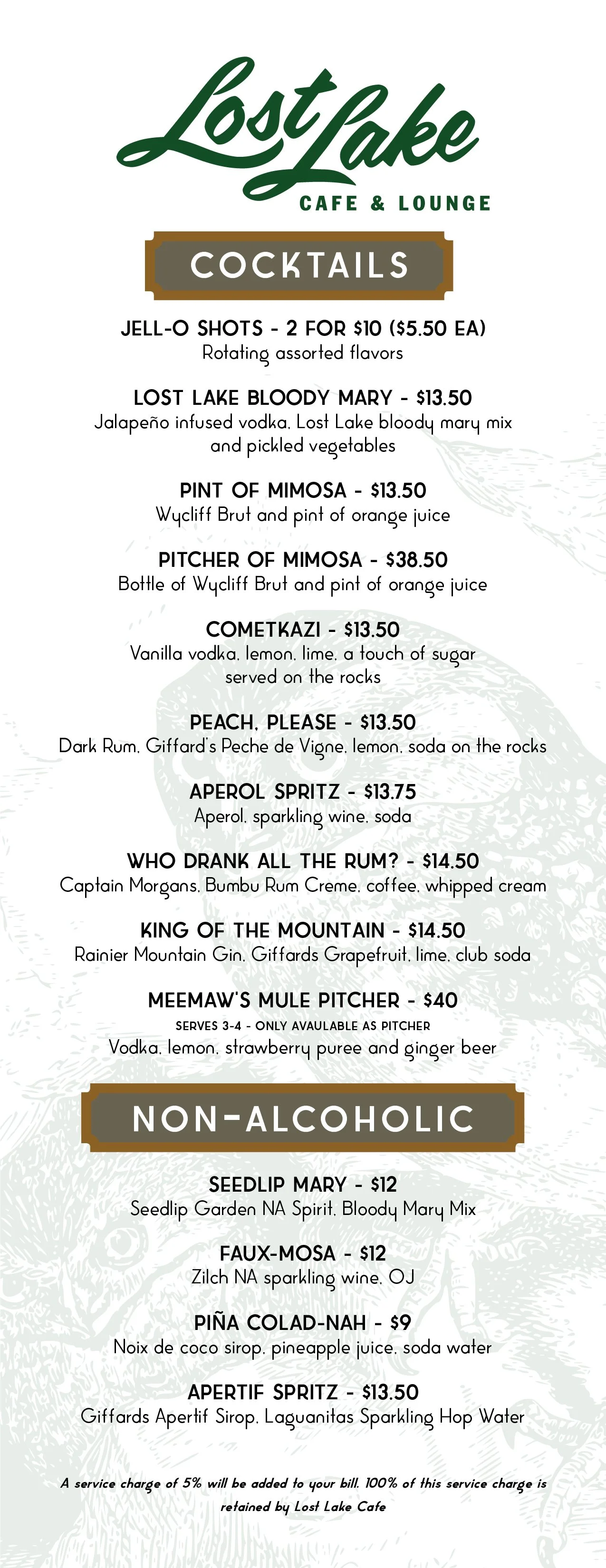 Drinks — Lost Lake Cafe
