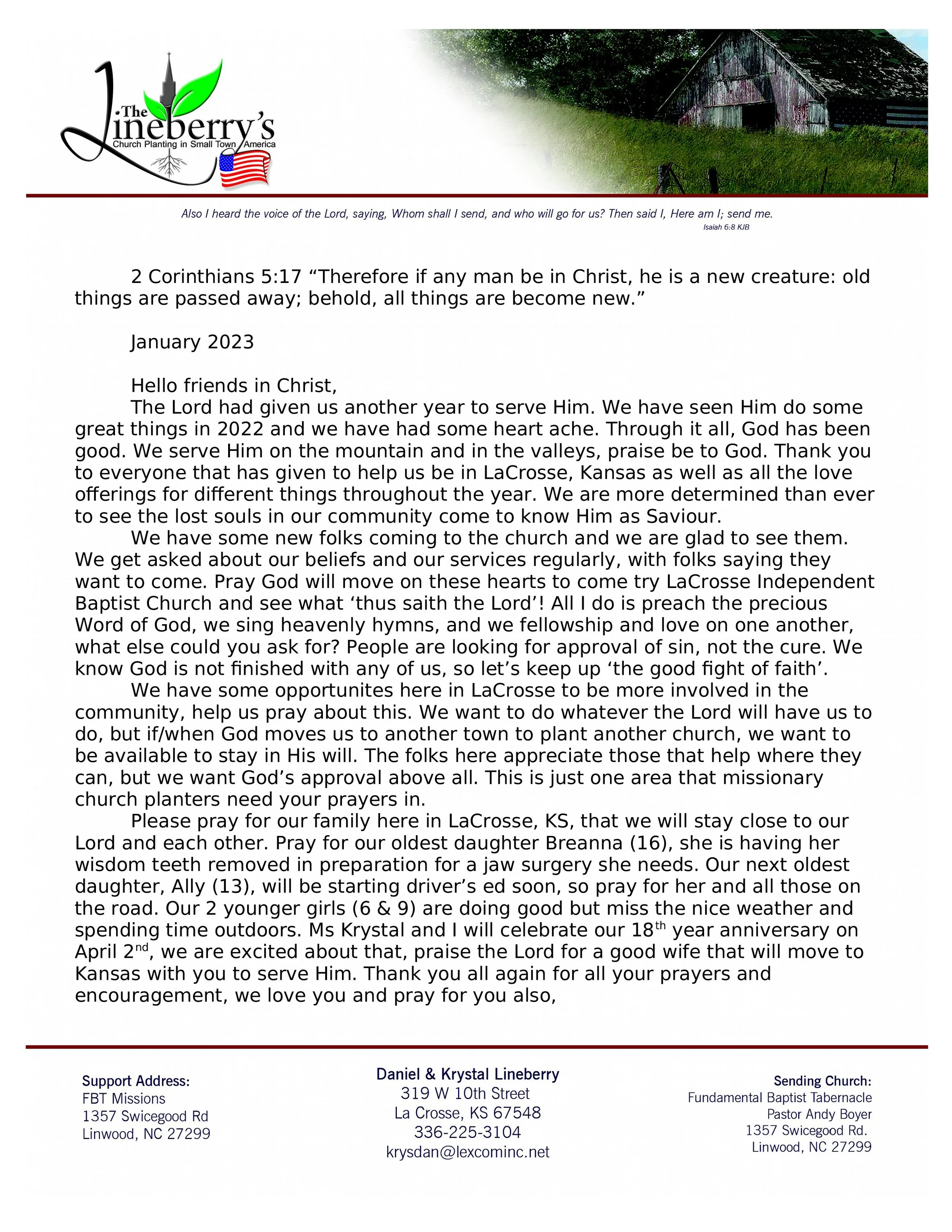 The Lineberry Family — US Church Planting