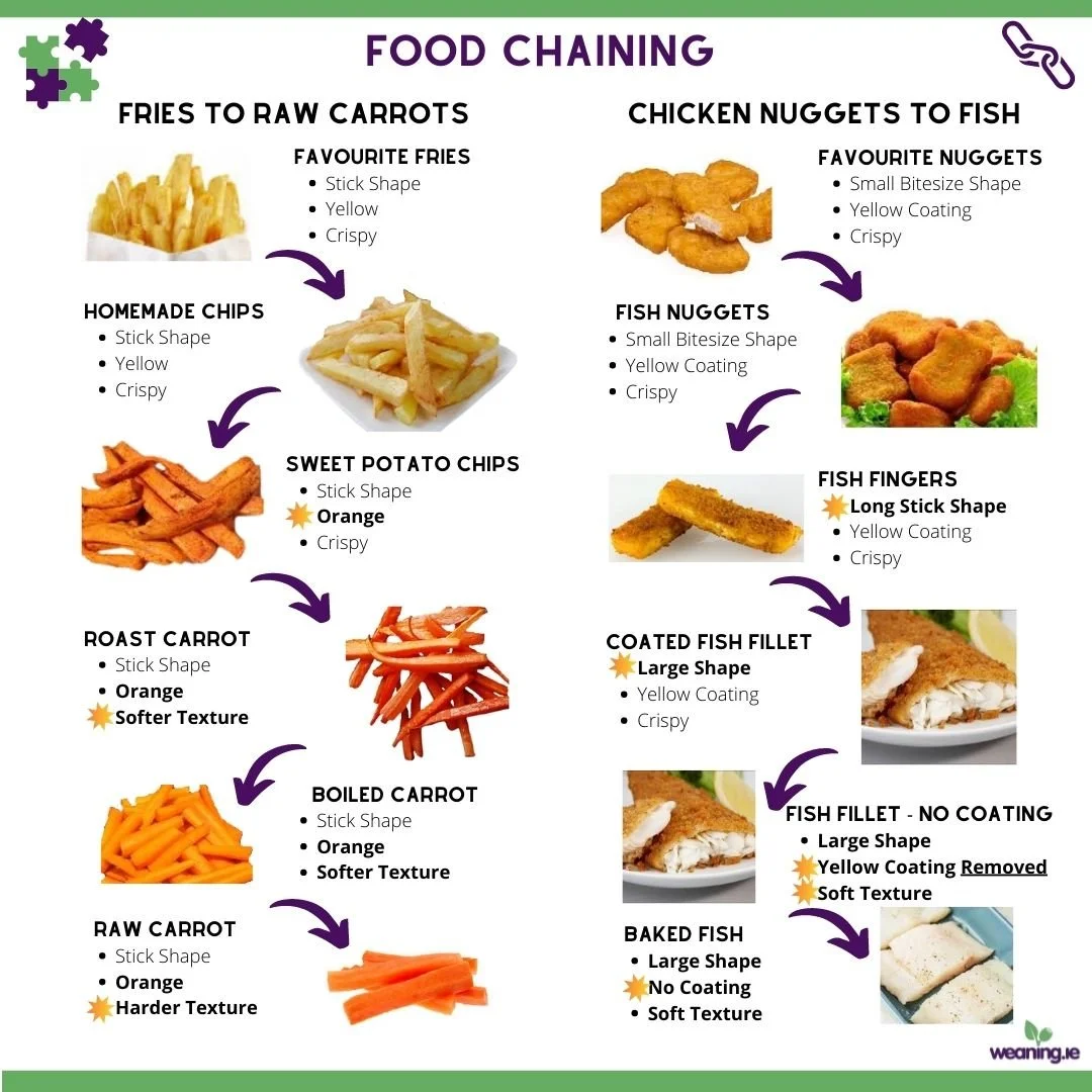 Food Chaining for fussy eaters - what is it? — Weaning.ie