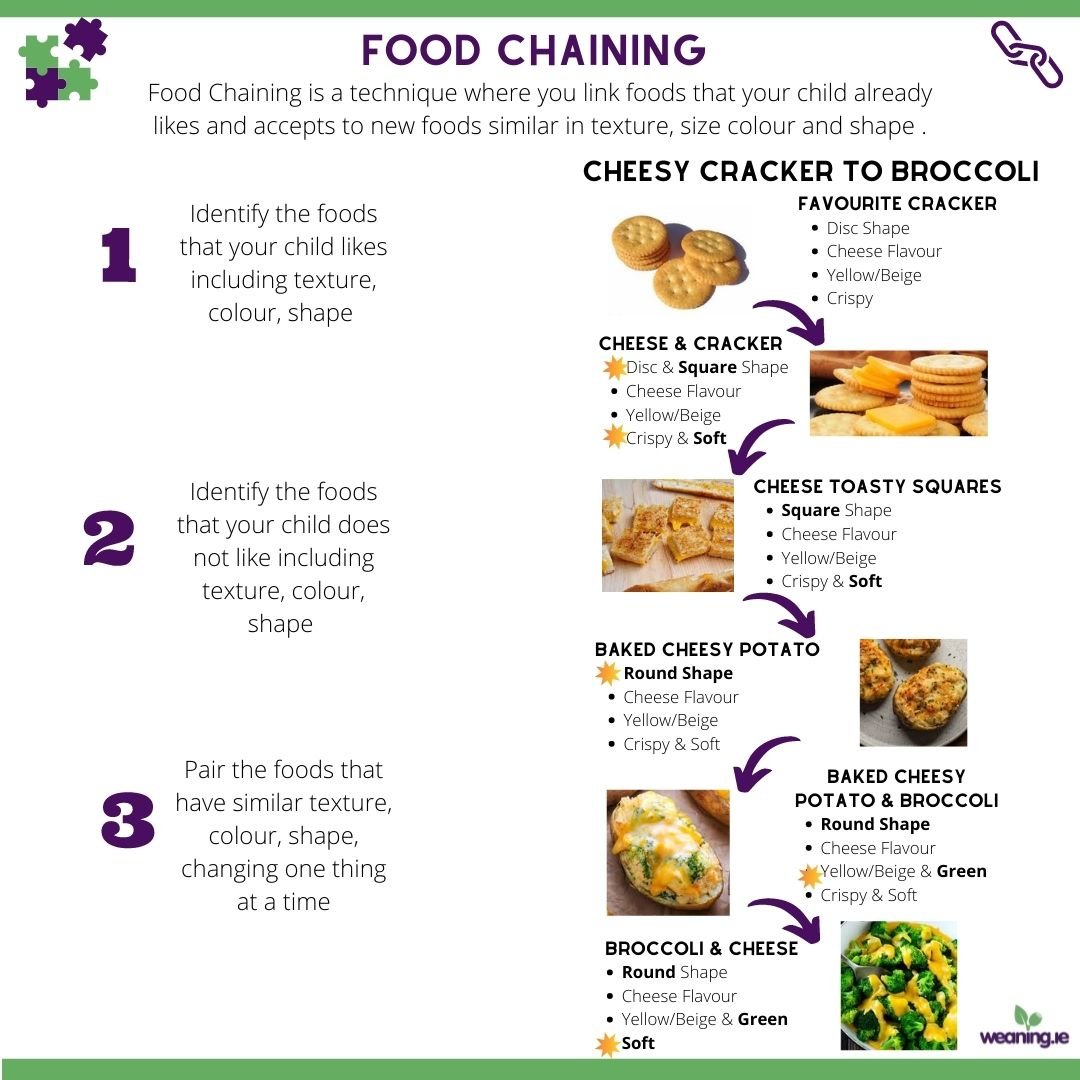 Food Chaining for fussy eaters - what is it? — Weaning.ie