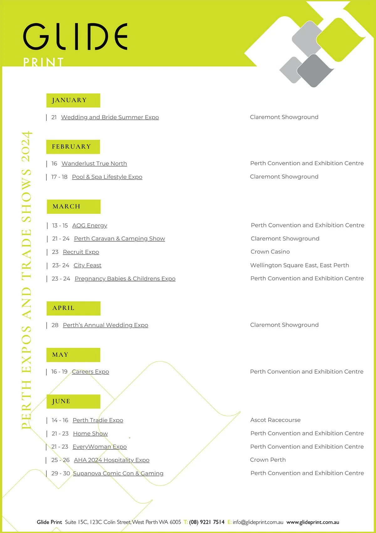 List of 2024 Expos and Conferences in Perth | Glide Print are your ...