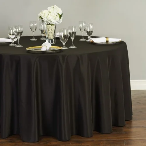 Black Round Tablecloth