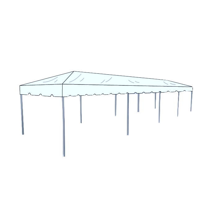 10' x 100' Frame Tent - Clear — Box K Events