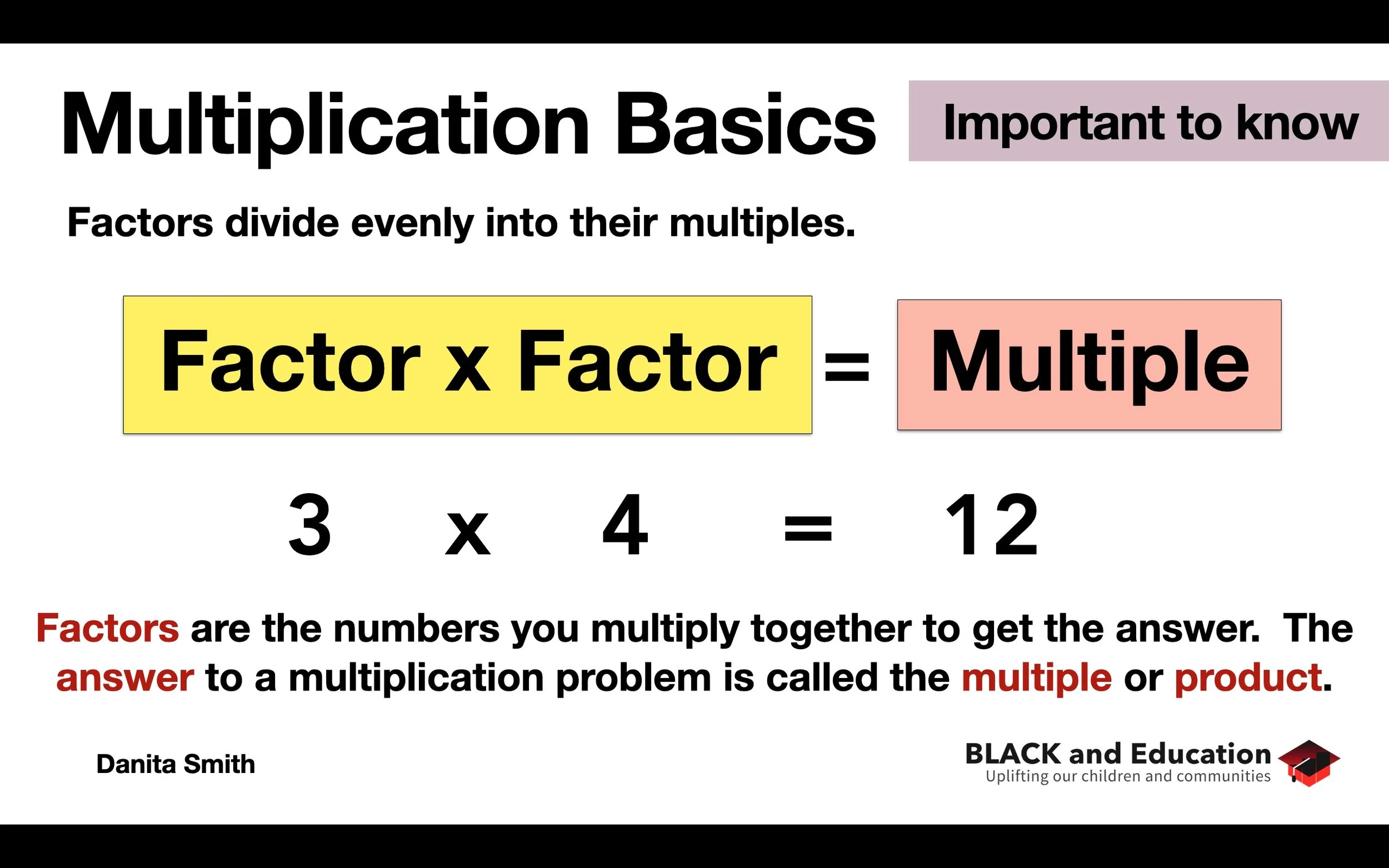Factors and Multiples — BLACK and Education
