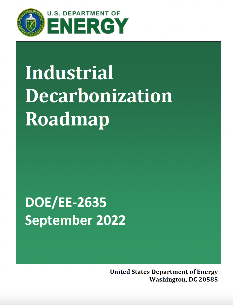 US Industrial Decarbonization Roadmap — Global Efficiency Intelligence