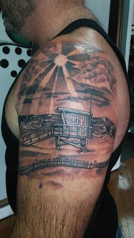 Heaven Gates Tattoo On Chest