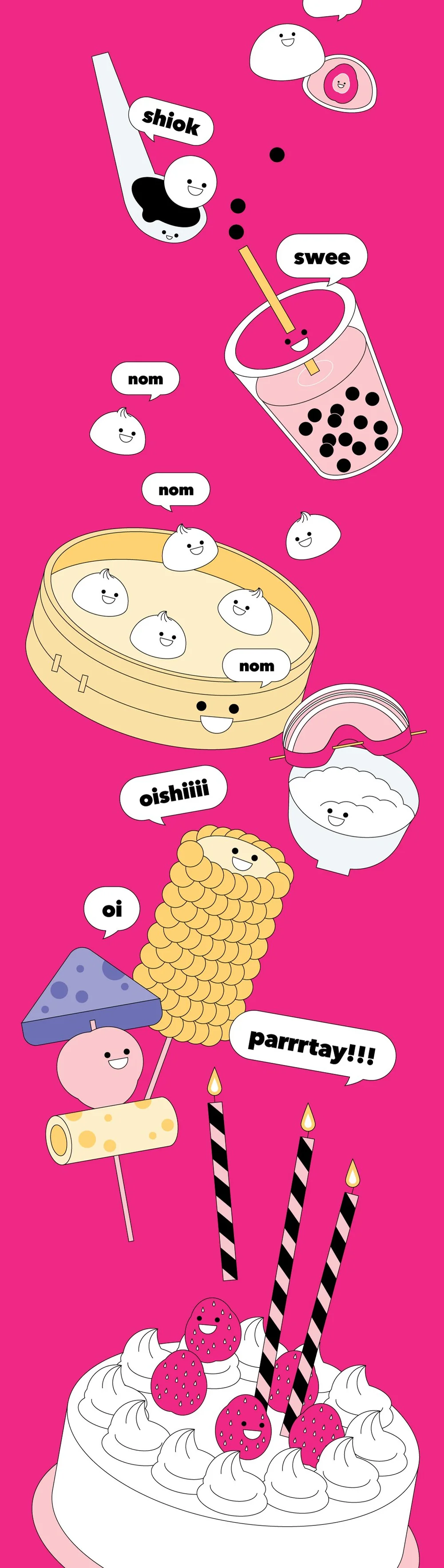 foodpanda / Pillar Illustrations for Singapore Office — JO YEH