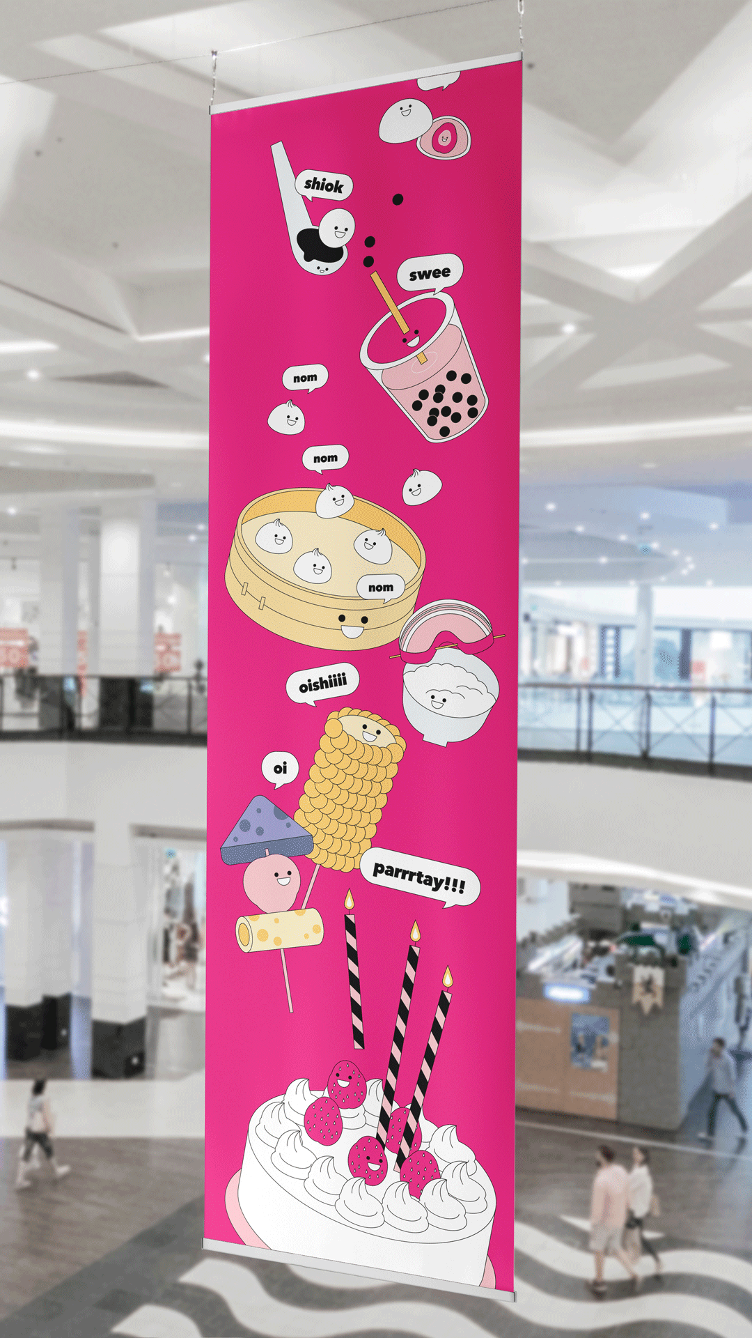 foodpanda / Pillar Illustrations for Singapore Office — JO YEH