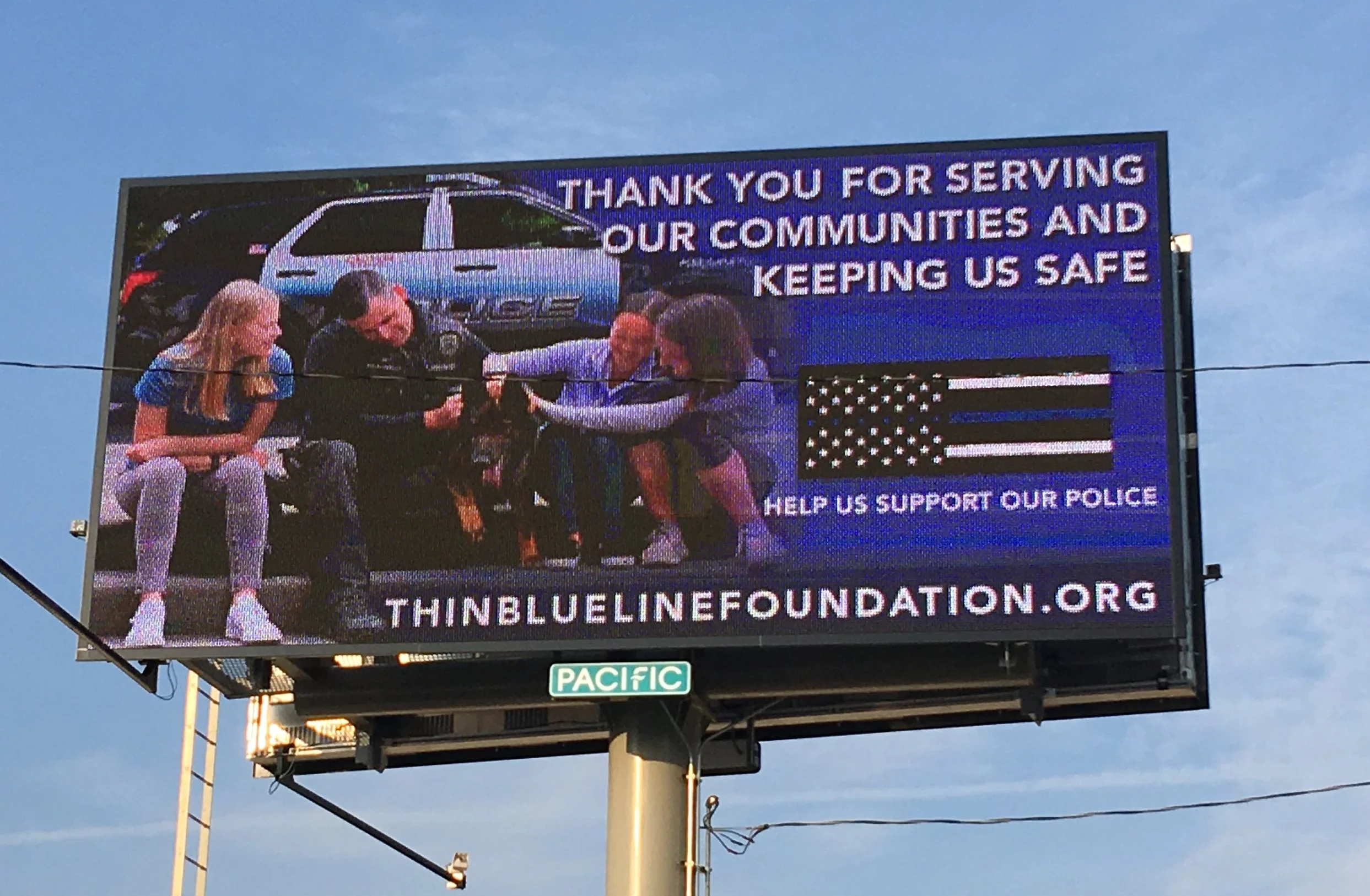 Thank You Law Enforcement Billboards — Thin Blue Line Foundation